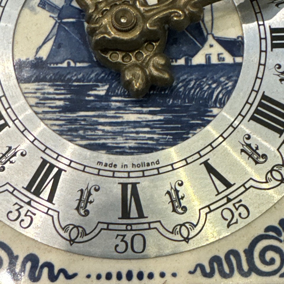 Rare Dutch Zaandam Zaanse 8 Day Wall Clock Delft Holland Franz Hermle ...
