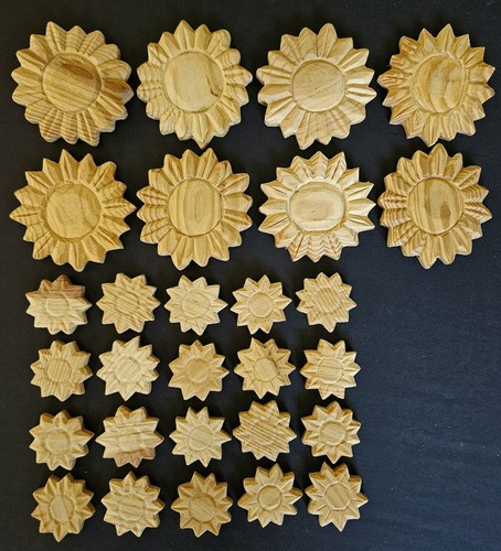 Little Whittles Sunflowers Ready To Paint Flat Carved Wood Cutout Craft ...