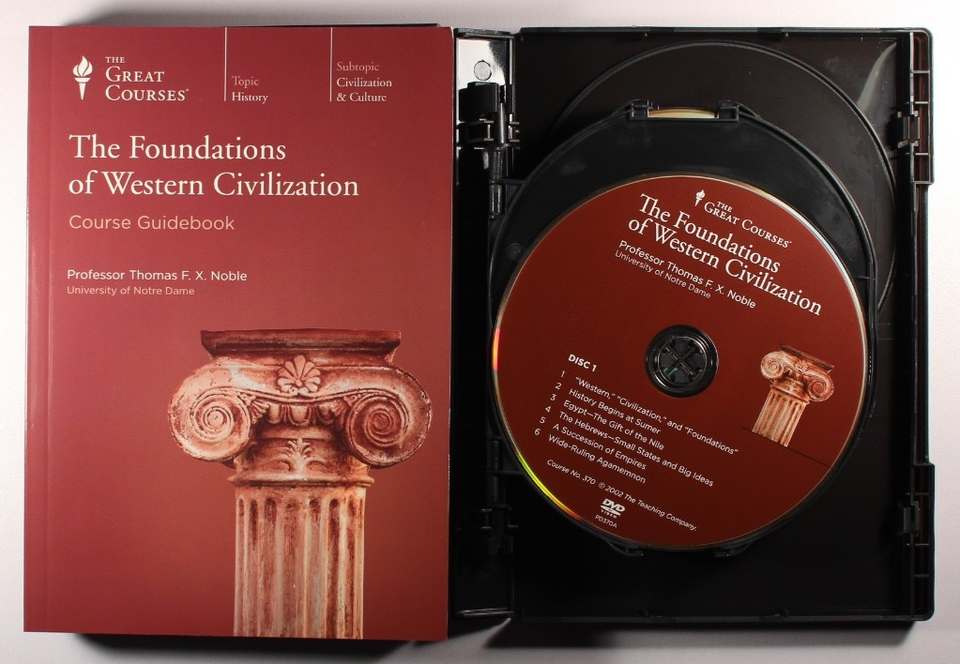 GREAT COURSES Foundations of Western Civilization • 8 CD's & Guidebook ...