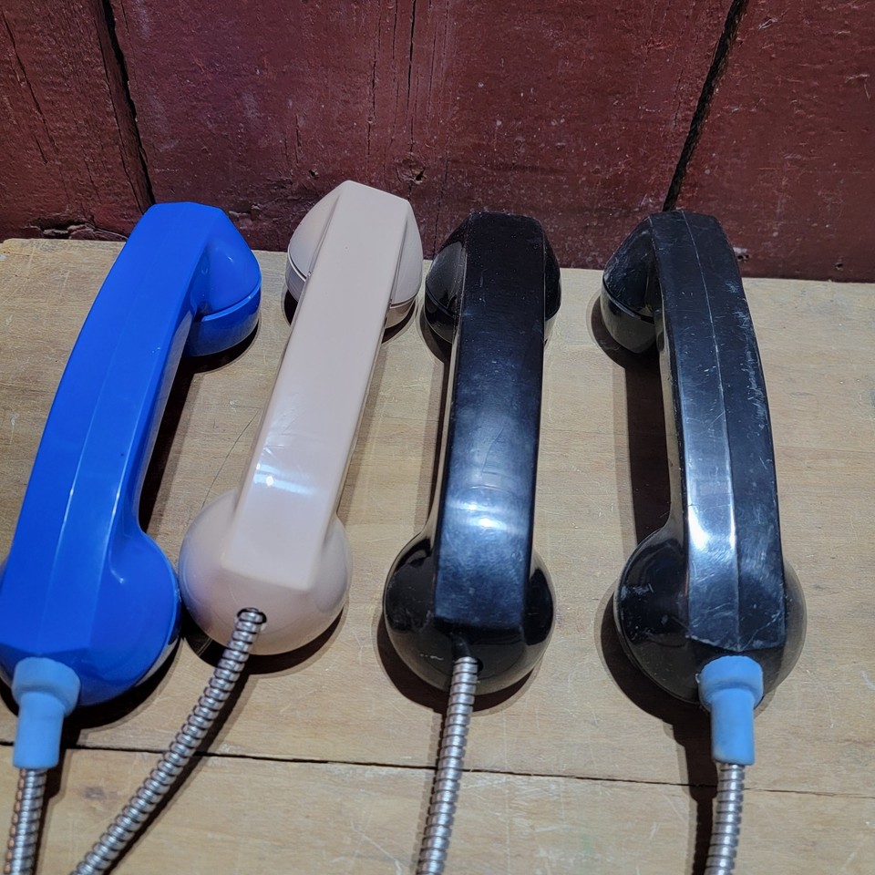 Lot of 4 Retro Replacement Handsets, Old Phone handset, payphone, New ...