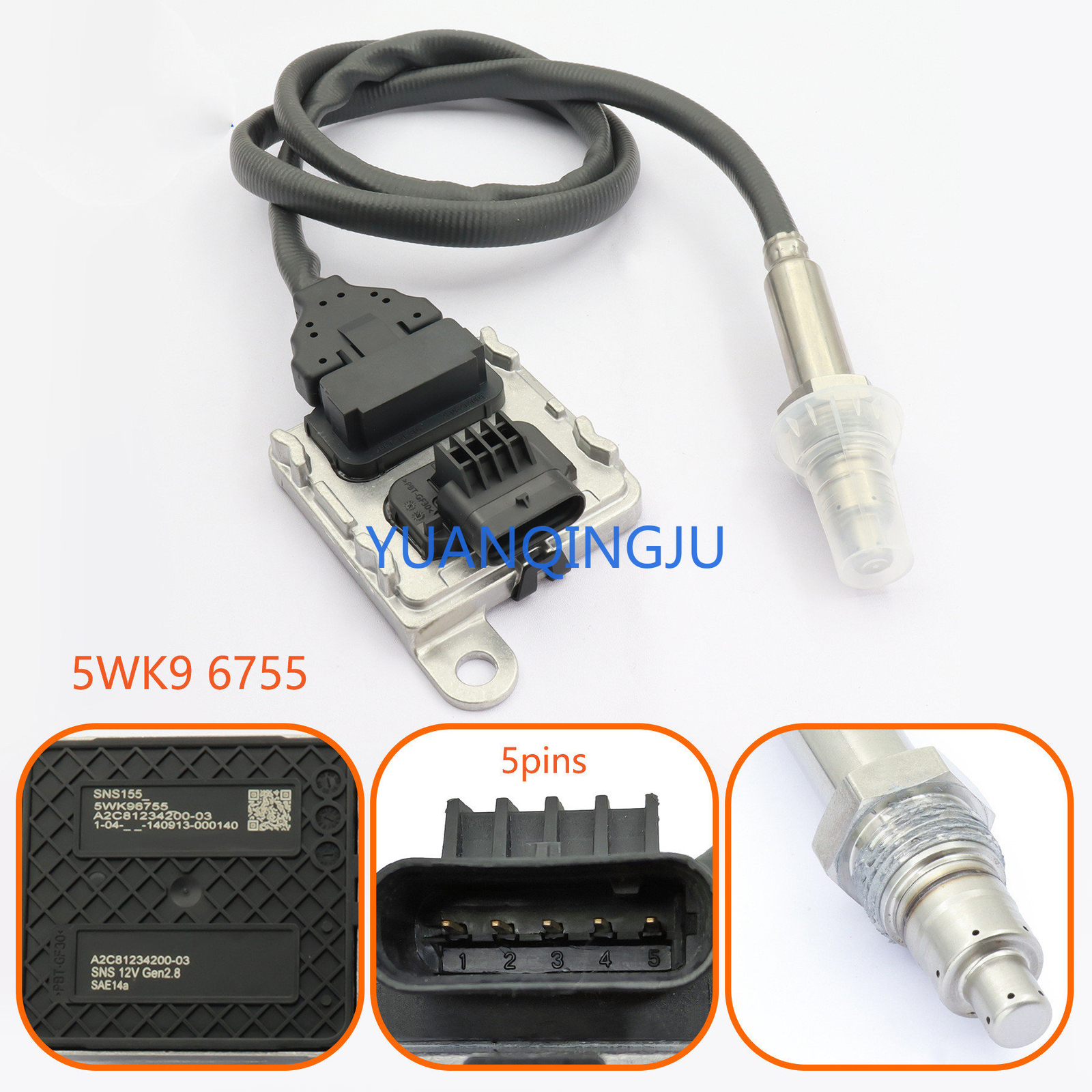 For Kubota Fendt Nox Sensor 5WK96755A A2C95912900-03 ACW1305320 ...