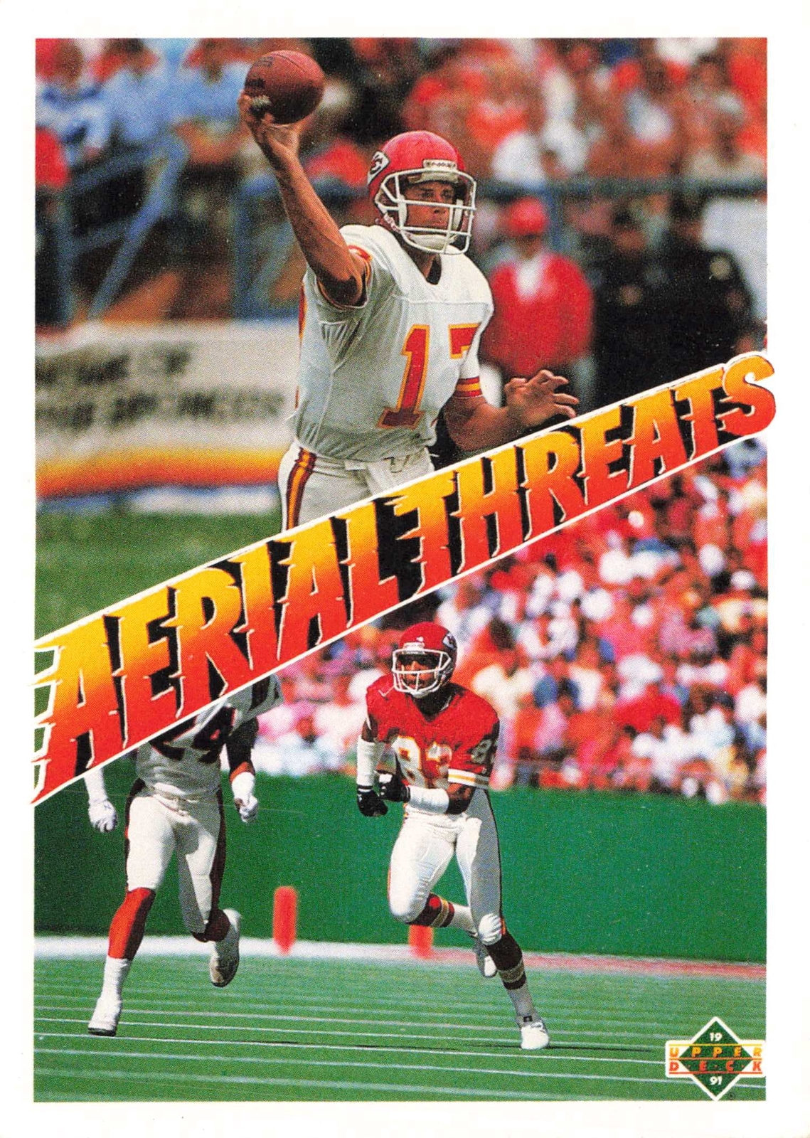 Steve DeBerg / Stephone Paige AT 1991 Upper Deck #32 Kansas City Chiefs ...