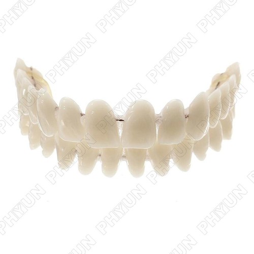 White Resin Dental Simulation False Teeth Cover Smile Teeth Upper ...