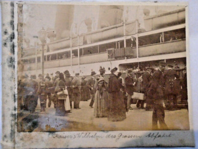 Bremerhaven 1899 SS Kaiser Wilhelm der Grosse PRIVATE PHOTO SEPIA ...