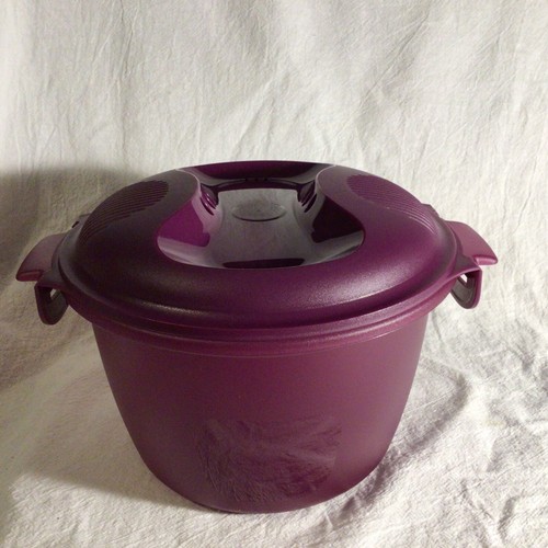 Tupperware Microwave Rice Cooker 9.25 Cups Purple "PERFECT RICE ...