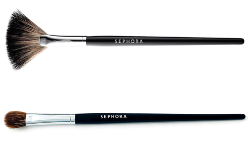 SEPHORA Cream Eyeshadow Brush #27 | Powder Fan Brush #65 | Limited ...