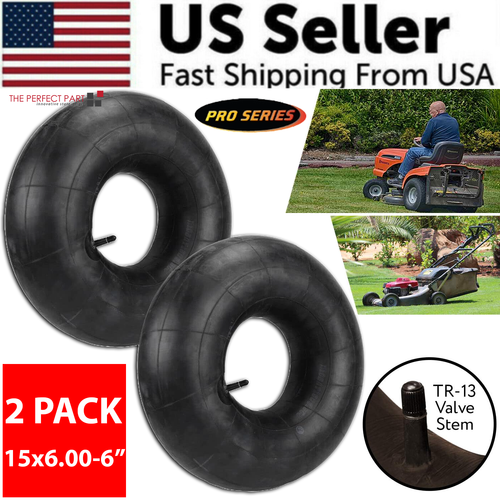 2PCS 15x6.00-6 Lawn Mower Tire Inner Tubes 15X6-6, 15X6x6, 15/6x6 TR13 ...