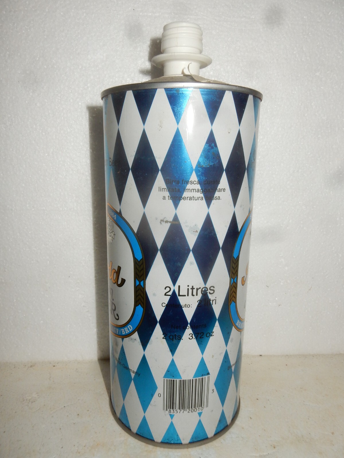 ARNOLD Bavarian Pilsener Beer gallon from GERMANY (2 Liter) Empty Can ...