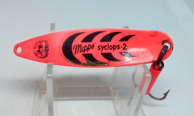 Vtg Mepps Syclops 2 Fluor Orange 3" Wobble Wiggle Spoon Fishing 5/8 ...