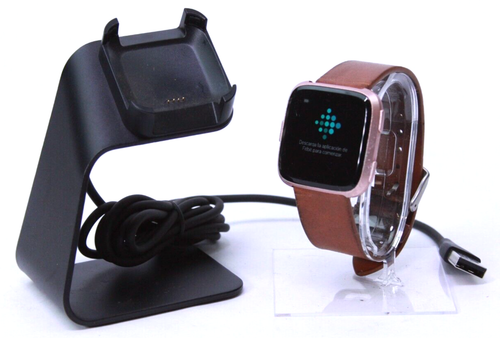 FITBIT Versa 2 FB507 Rose/Brown (Bluetooth) Activity Tracker & Charger ...