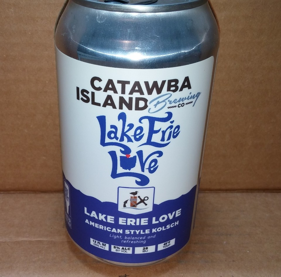 Lake Erie Love Kolsch 12oz beer can - Catawba Island Brewing, Port ...