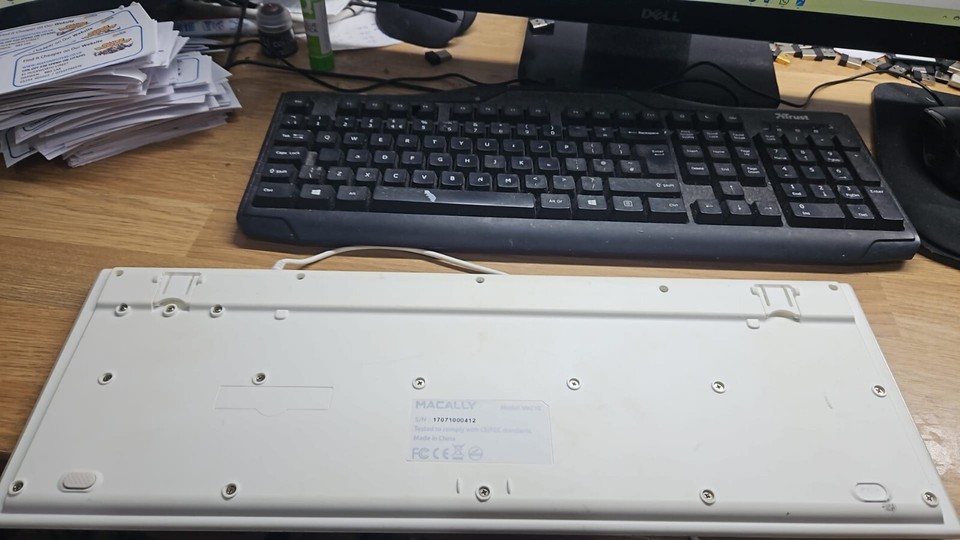 Macalley QKEY Wired USB Keyboard for Windows PC & More - White (QKEY ...