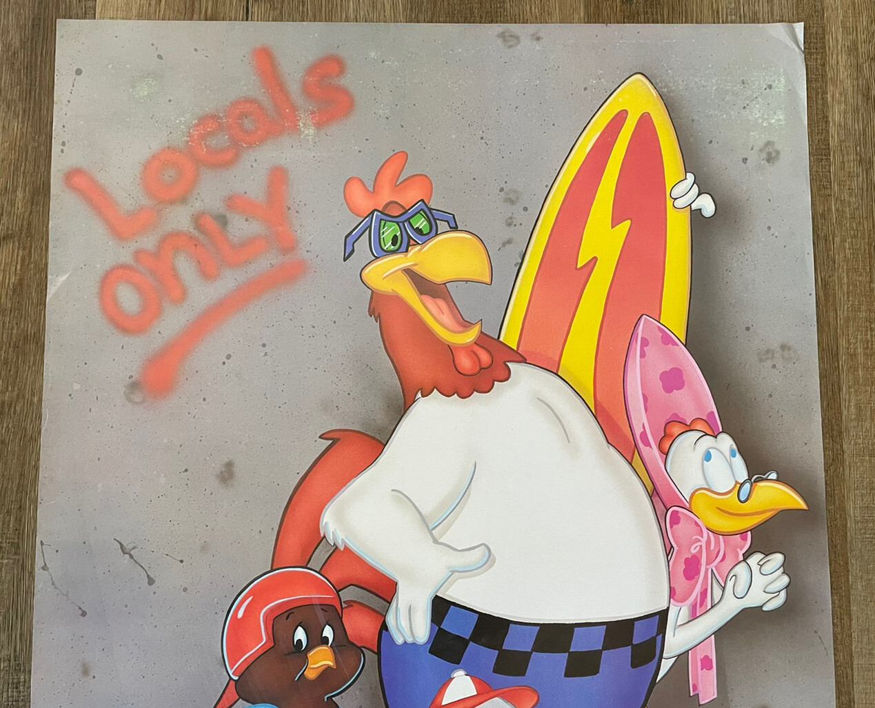 WB Looney Tunes Foghorn Leghorn Locals Only Surf NOS Vintage Rare 1988 ...