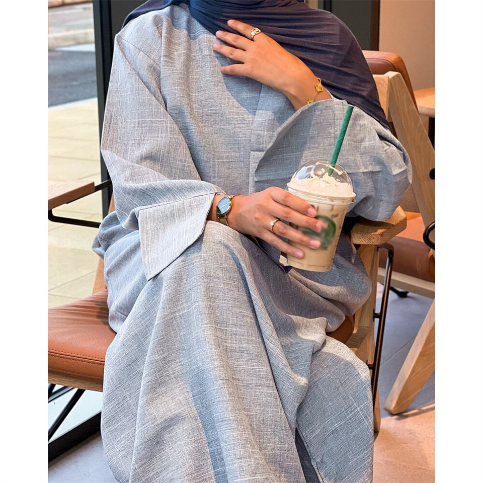 Ramadan Islamic Party Gown Dubai Abaya Women Kaftan Muslim Loose Maxi ...
