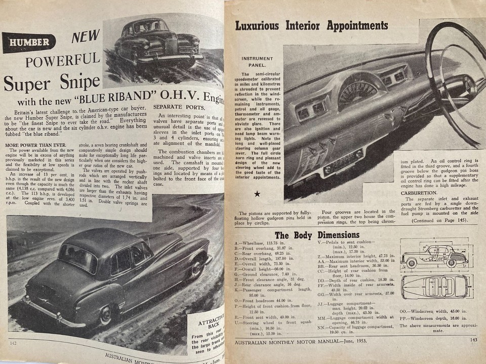 June 53 Humber Super Snipe Ford Customline V8 Ambulance Sunbeam Talbot ...