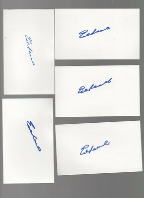 (5) ED ROEBUCK AUTOGRAPH/AUTO/HAND-SIGNED INDEX CARD 3X5 | eBay
