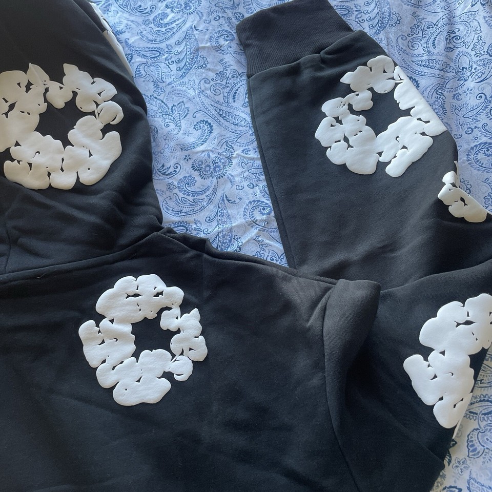 Denim Tears Cotton Wreath Black Hoodie Size M AUTHENTIC HEAVYWEIGHT ...