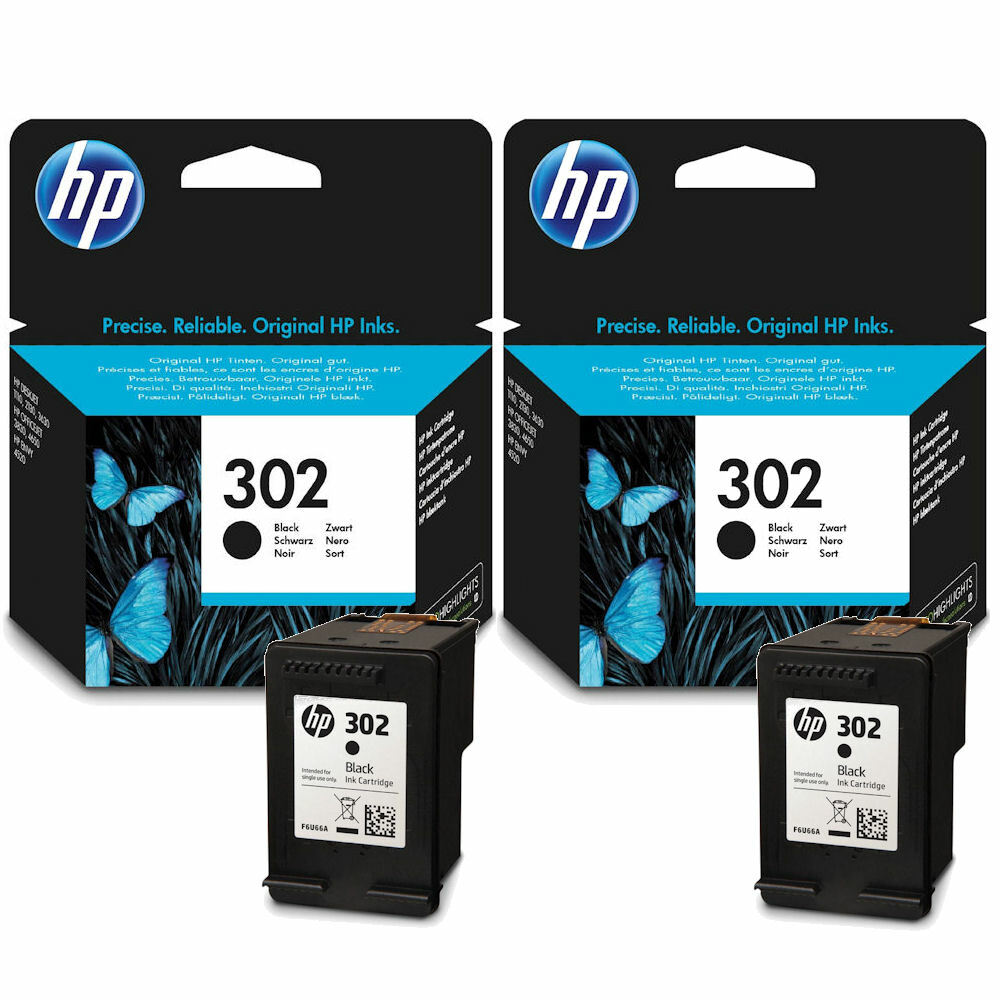 Original HP 302 / 302XL Black & Colour Ink Cartridges For OfficeJet ...