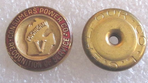 Vintage Consumers Power Company Michigan 5 Year Recognition of Service ...