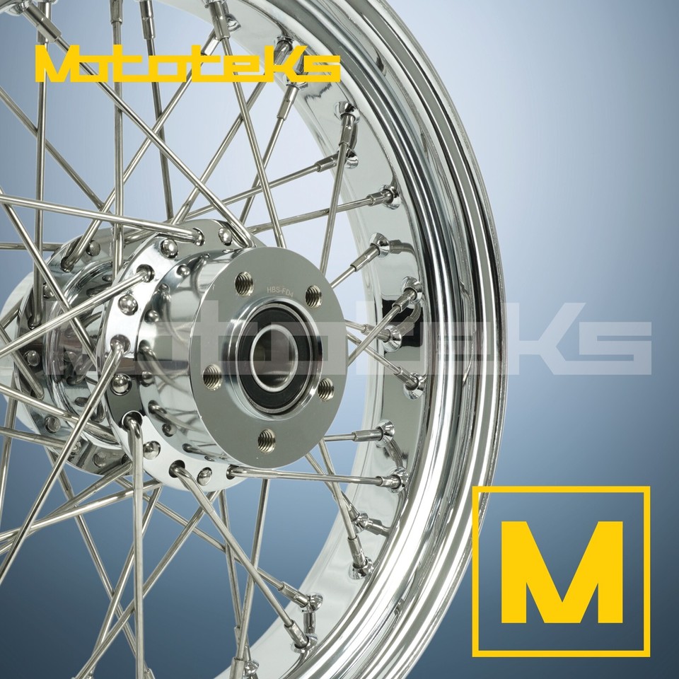 16" 16X3.5 40 SPOKE WHEEL STAINLESS FOR HARLEY SPORTSTER DYNA REAR RIM ...