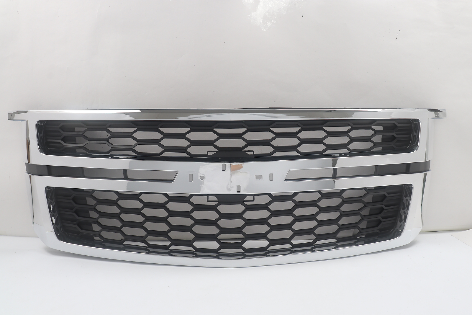 For 2015-2020 Chevrolet Tahoe Suburban Front Upper Grille Chrome&Black ...
