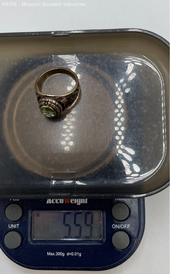 10K Yellow Gold Green Setting Vintage Year "1978" Class Ring Sz 6.25 -5 ...