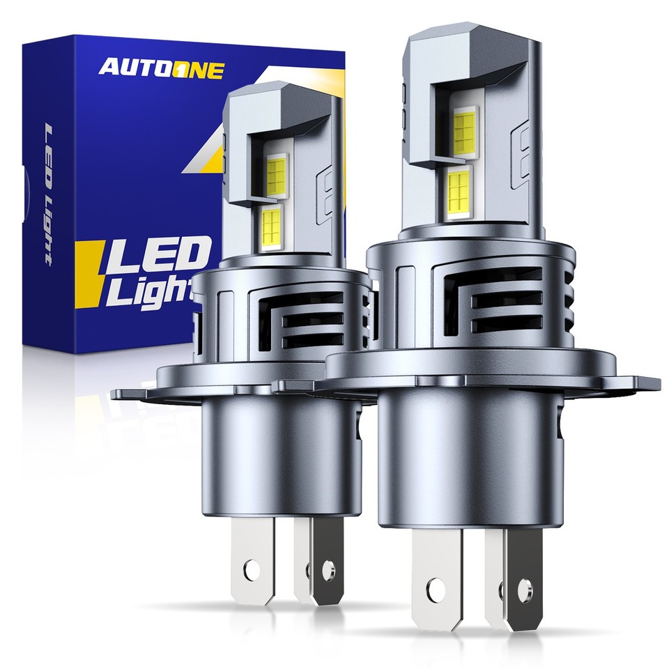Pair H4 LED Headlight 30000LM Bulb Conversion Kit Hi Lo Beam Super ...