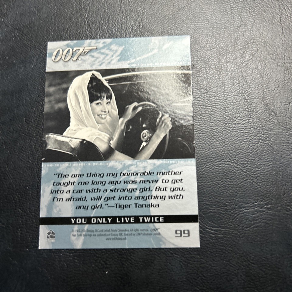 Cno James Bond 007 Quotable 2004 #99 Tiffany Case Diamonds Are Forever ...