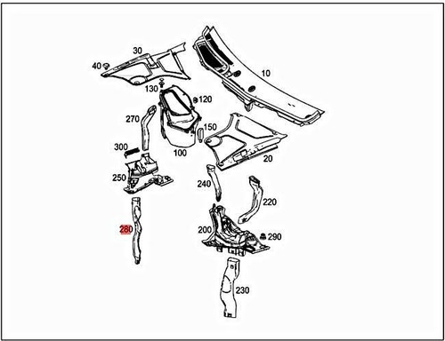 Genuine MERCEDES X222 A217 C217 S-CLASS W222 Drain pipe 2228321690 | eBay