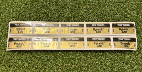 (Set of 10) True Temper Dynamic Gold Golf Shaft Labels R300,S200,S300 ...