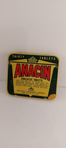 Vintage Anacin Analgesic Tablet Tin | eBay