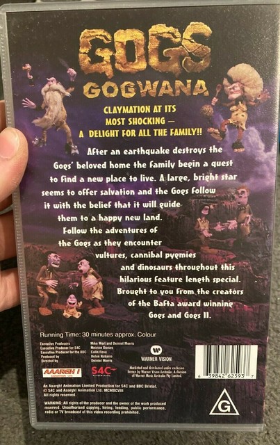 Gogs - GOGWANA VHS Video PAL Claymation 1998 for sale online | eBay