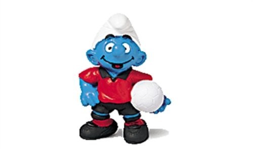 The Smurfs Figurine Smurf Football Player 5,5 CM Smurf Footballer ...