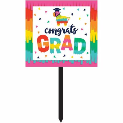 Fiesta Fun Graduation Yard Sign 14.5" x 15.5" Graduation Party ...