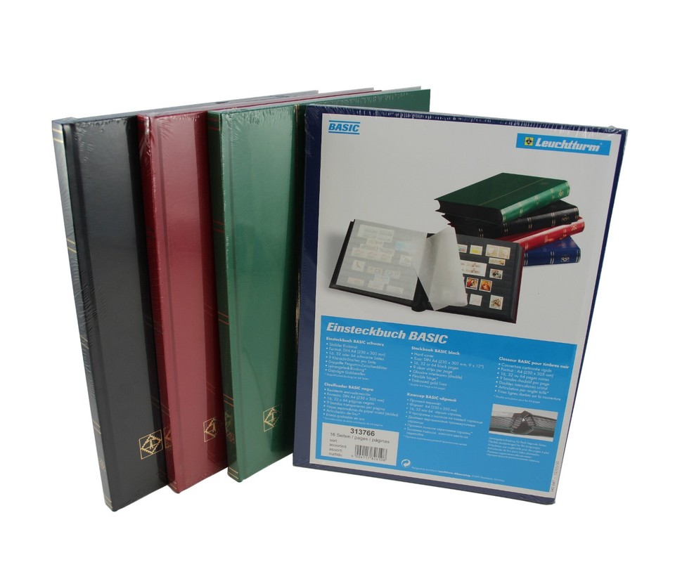 Lighthouse BASIC 8/16 Black Page Stamp Stockbook | eBay UK