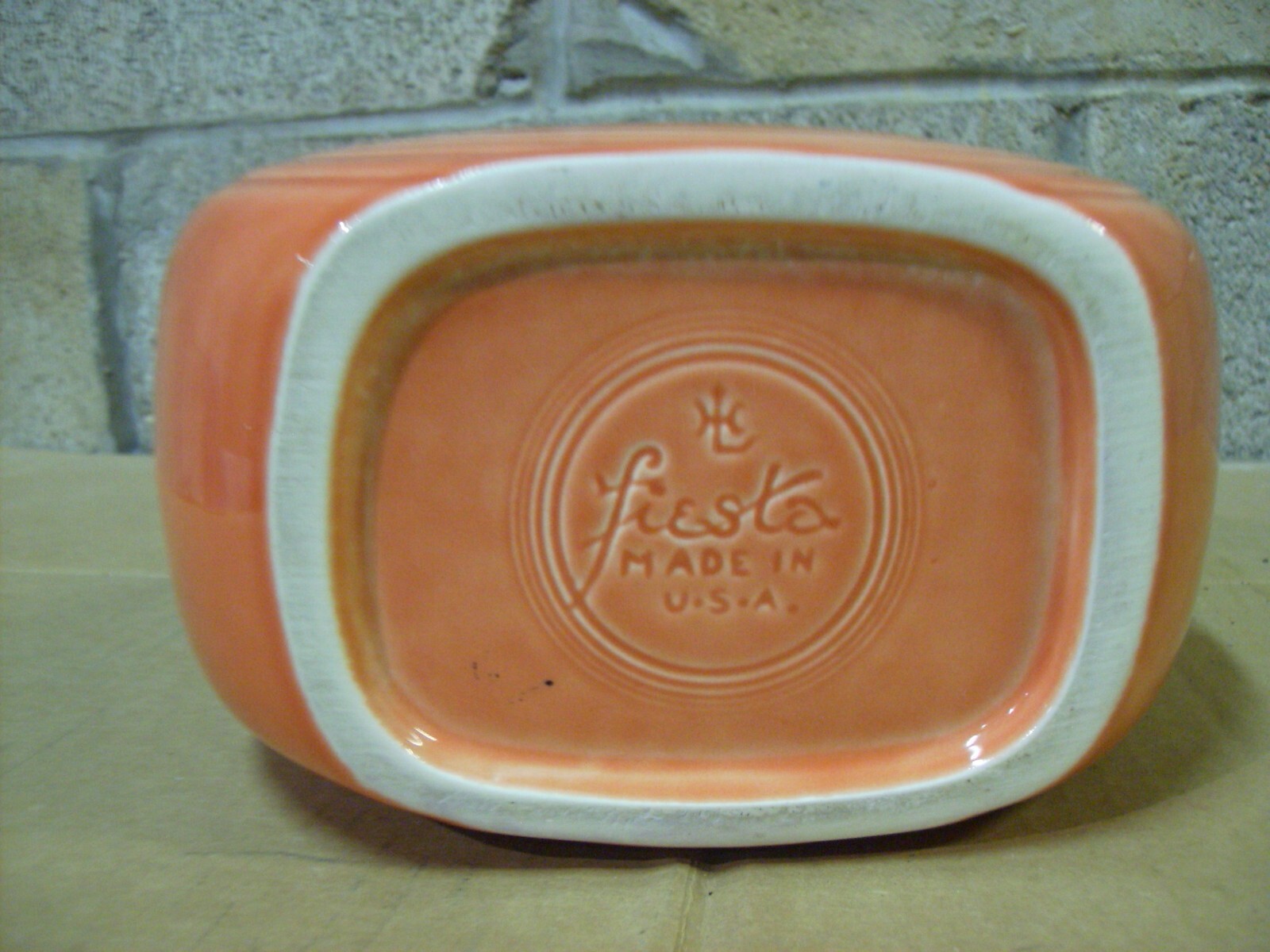 VINTAGE FIESTAWARE ORANGE 60TH ANNIVERSARY PERSIMMON DISC PITCHER ...