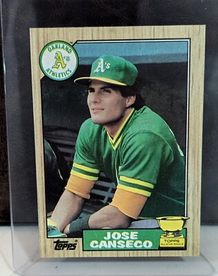 1987 JOSE CANSECO A's Topps AllStar Rookie MULTIPLE ERROR #620 BASEBALL ...