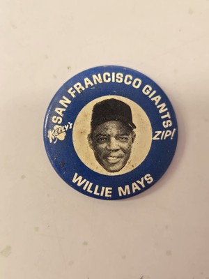 Willie Mays 1969 Kelly's Zip Potato Chip Button Pinback Pin 1" Giants ...