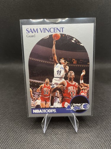 1990-91 NBA Hoops Sam Vincent Card #223 - Michael Jordan Wearing Jersey ...