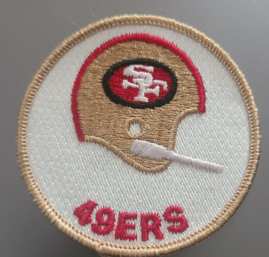 SAN FRANCISCO 49ERS 1 Bar Helmet Patch Vintage 3" -2 patches | eBay