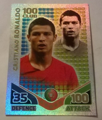 MATCH ATTAX WORLD CUP 2010 CRISTIANO RONALDO HUNDRED 100 CLUB PORTUGAL ...