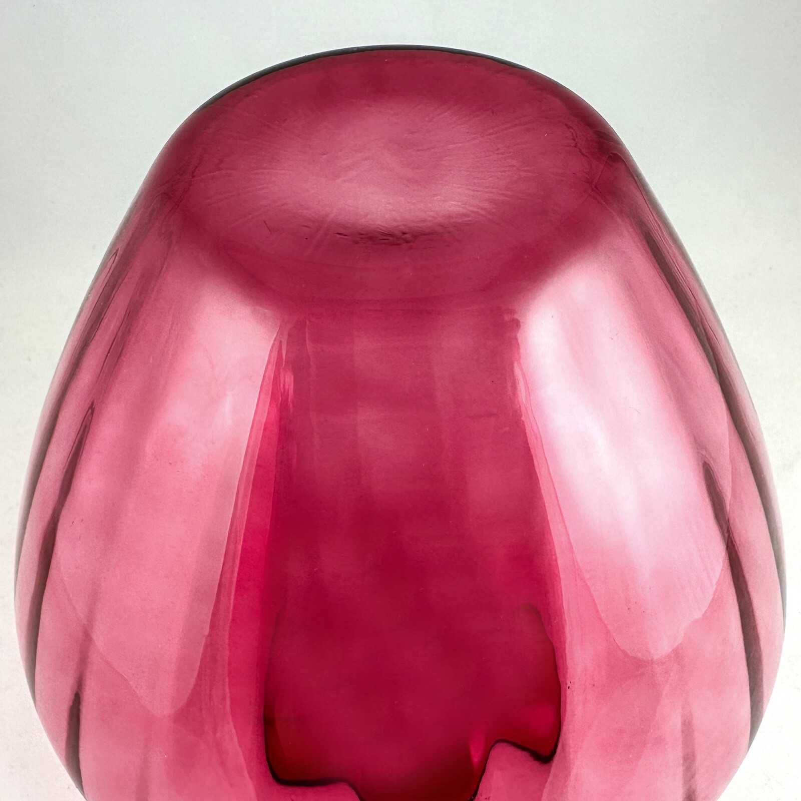 PILGRIM GLASS Cranberry Fluted Vase — THE MASTERWORK COLLECTION — 8" x ...