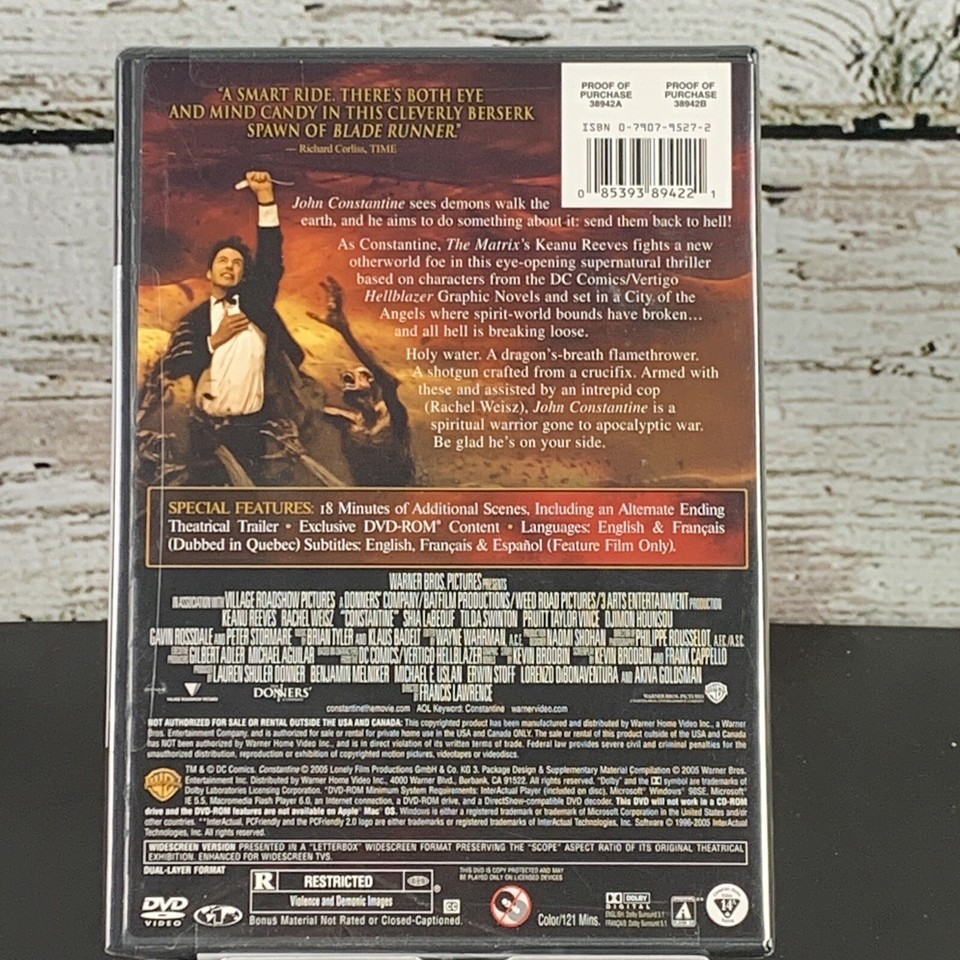 Constantine (Widescreen Edition) (DVD, 2005) Keanu Reeves, Rachel Weisz ...
