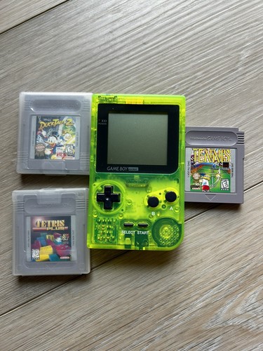Rare NINTENDO GAMEBOY POCKET EXTREME GREEN TESTED & WORKING NEAR MINT w ...