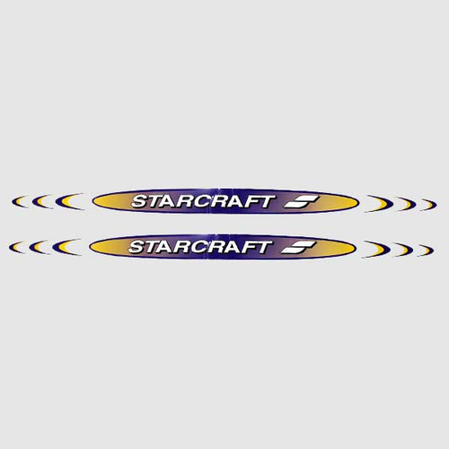Starcraft Boat Emblem Decal Stickers | Purple Yellow (Pair) | eBay