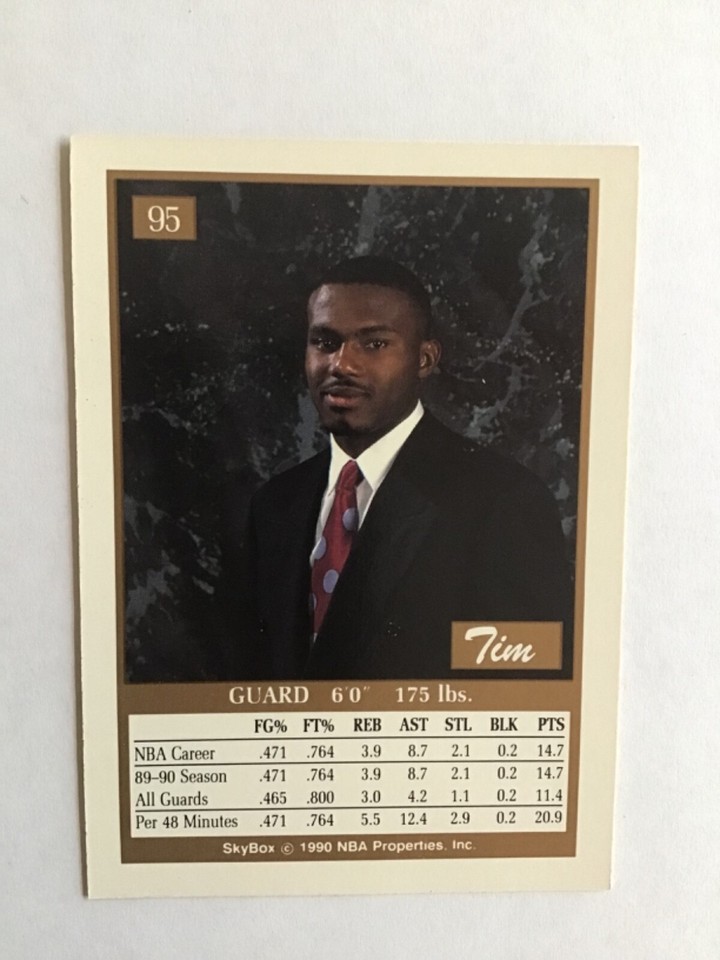 1990-91 SkyBox RC #95 Tim Hardaway Rookie | eBay