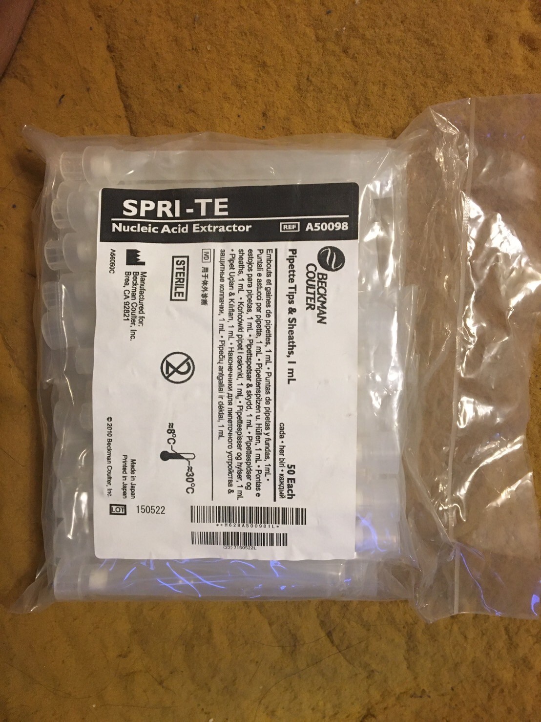 Beckman Coulter SPRI-TE A50098 Pipette Tips & Sheaths, 1 mL, 50/pkg | eBay