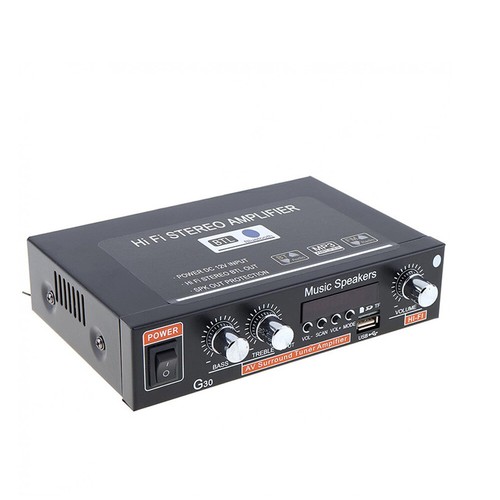 HiFi Stereo Audio Amplifier 2 x 45W Dua Wireless Bluetooth Hi-Fi Power ...