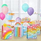 24 Pack Rainbow Present Bags Rainbow Birthday Candy Bags with Handles ...