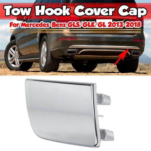Rear Bumper Tow Hook Cover Cap Silver For Mercedes-GLS GLE GL 2013-18 ...